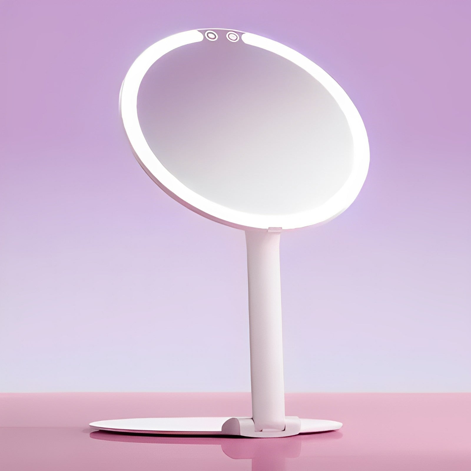 10x Magnifying Travel Folding Makeup Mirror With Lights - Cowaudio