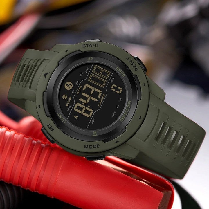 Waterproof Military Pedometer Digital Watch - Cowaudio