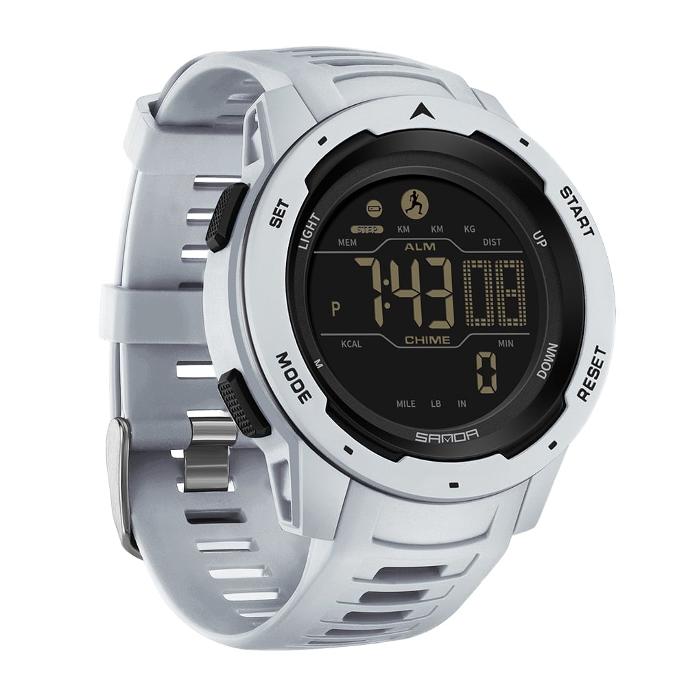 Waterproof Military Pedometer Digital Watch - Cowaudio