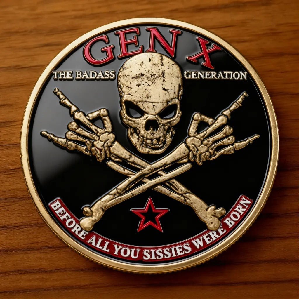 GEN X Coin The Ultimate Tribute to the Badass Generation - Cowaudio